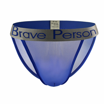 男士低腰网纱透明性感纯色丁字裤