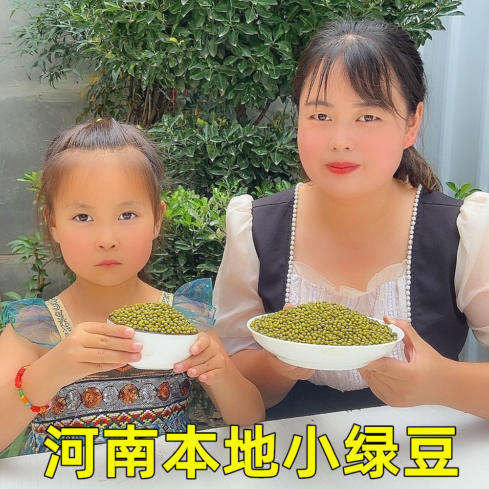 豫乡景辉 新鲜小绿豆农家自产颗粒饱满可发芽好煮易烂杂粮粥4斤装