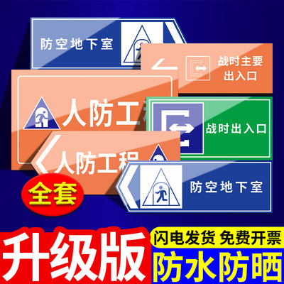 人防标识牌铝板反光膜