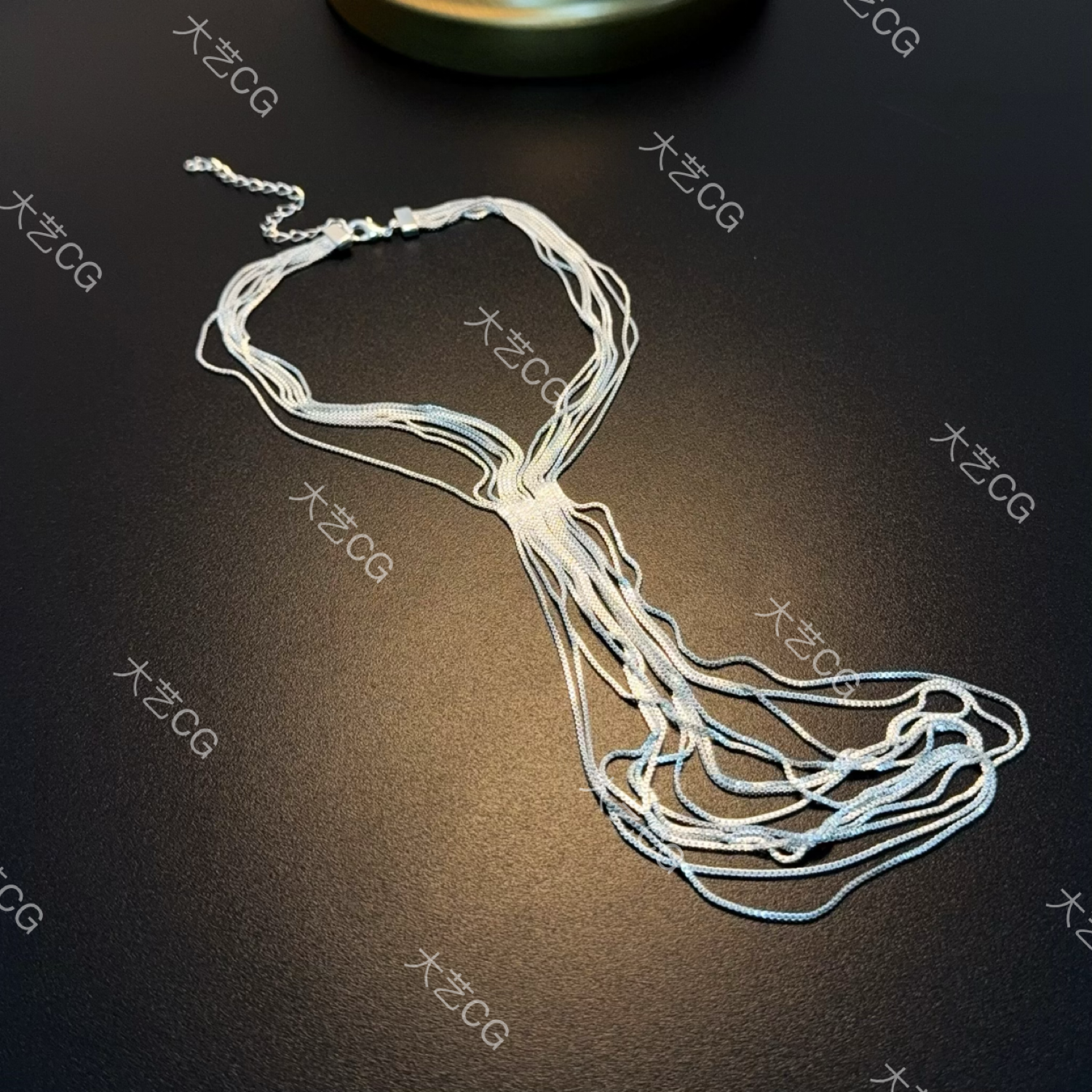 时尚流苏银河项链多层性感礼服链小众闪bling配饰