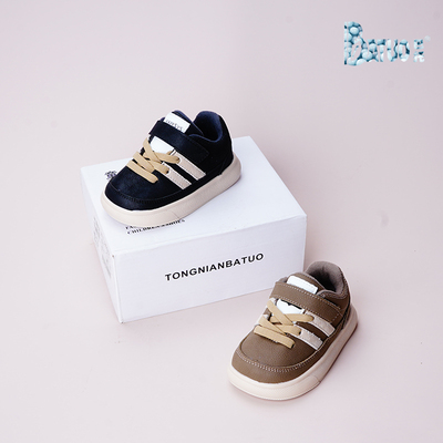 巴托童鞋 秋冬新品软底防滑保暖蛐蛐薄绒宝宝鞋防水学步鞋0522