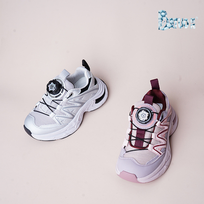 巴托童鞋 25秋季新品 透气网布防滑旋转扣潮鞋减震运动鞋25515B