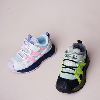 巴托童鞋 冬季新品 儿童超轻运动鞋透气防水加绒保暖棉鞋A5857