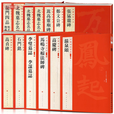 学海轩共13本魏碑中国碑帖名品马鸣寺根法师碑郑文公碑嵩高灵庙碑李璧墓志李谋墓志等楷书原色原帖繁体释文毛笔书法字帖上海书画