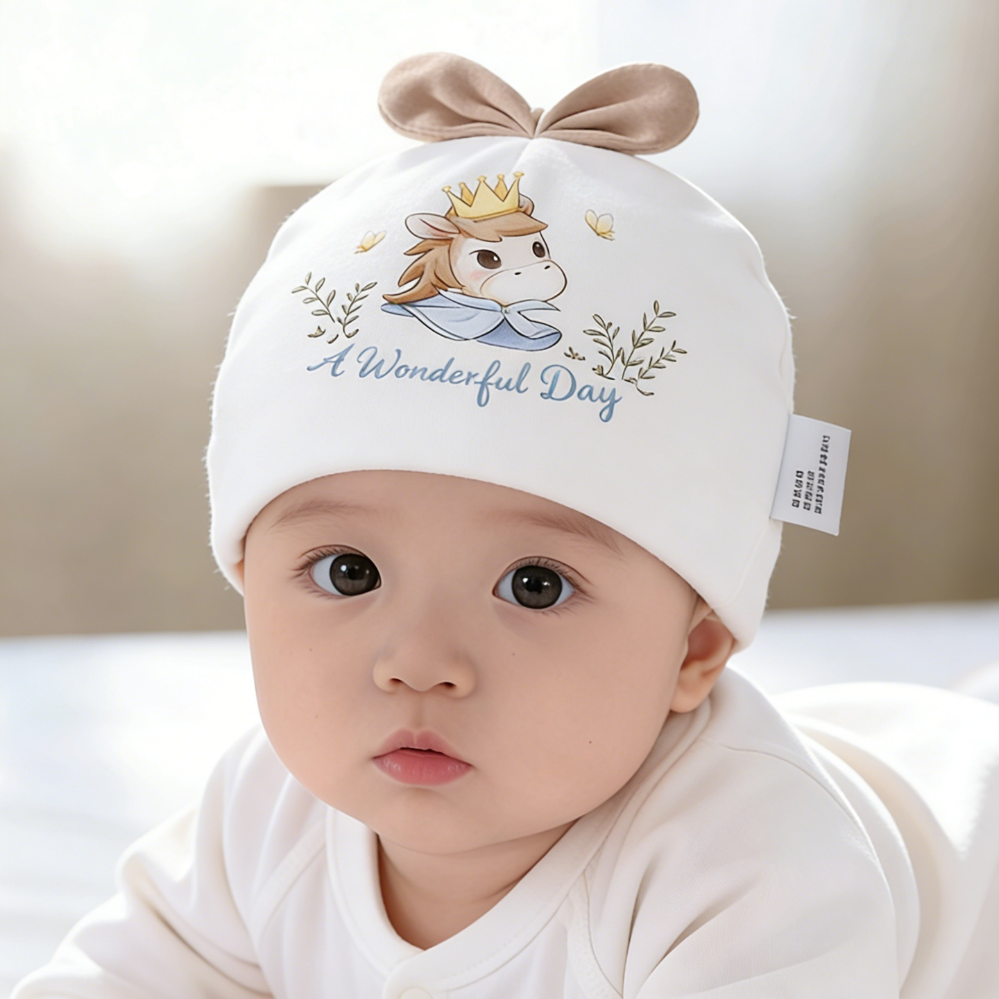 新生婴儿胎帽a类纯棉无骨初生宝宝帽子小月龄春夏秋季双层护囟门