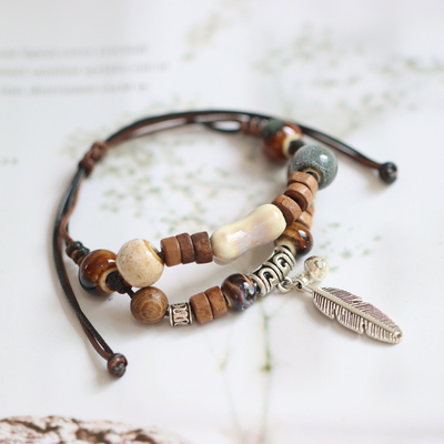 民族风景德镇陶瓷手链新中式国风