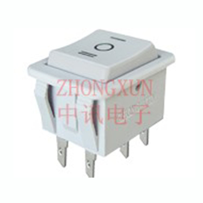 【中讯】船型开关翘板电源开关KCD4-203RN单边复位常开常闭修理电