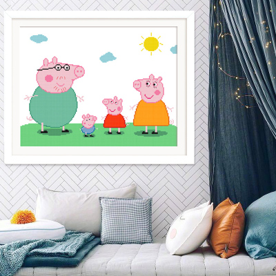 十字绣小件简单绣卡通卧室小幅客厅儿童房2025新款线绣自己绣手工