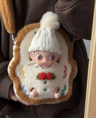 zsiga斜挎包包圣诞娃衣套装嘎子姐帽子可爱包包挂件娃衣姜饼人