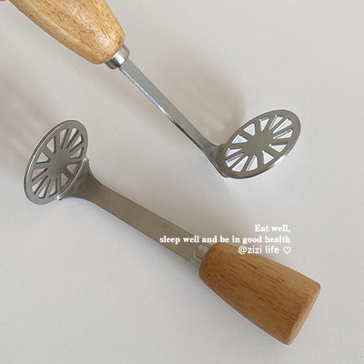 ins韩式原木手柄捣泥神器压泥器