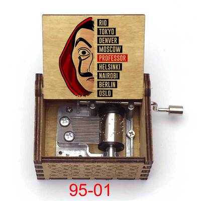 纸钞屋达利音乐盒手摇木