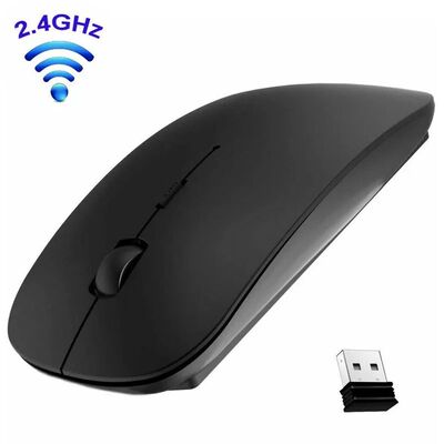 Slim Wireless Mouse 2.4GHz Optical Mice 1600DPI Gamer Office