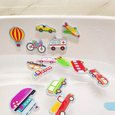 Baby Bath Toys Cars Boat Cognitive Floating Toy Foam EVA Puz