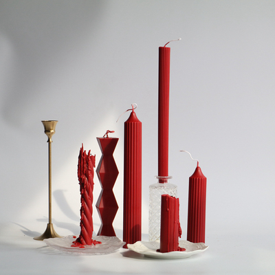 婚礼红色蜡烛大豆蜡低温蜡烛