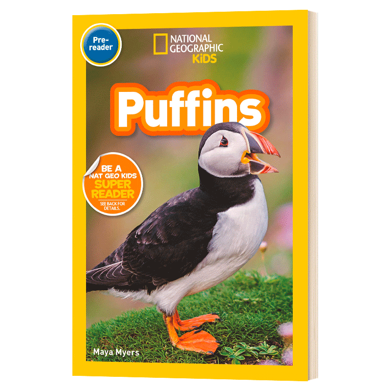 进口原版 英文原版 National Geographic Kids Readers Pre-reader Puffins 美国国家地理分级读物 海雀 全英文版进口原版英语