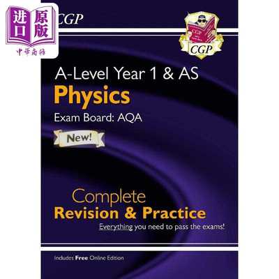 进口原版 *英国CGP A-Level Physics: AQA Year 1 & AS Complete Revision & Practice with Online Edition   CGP