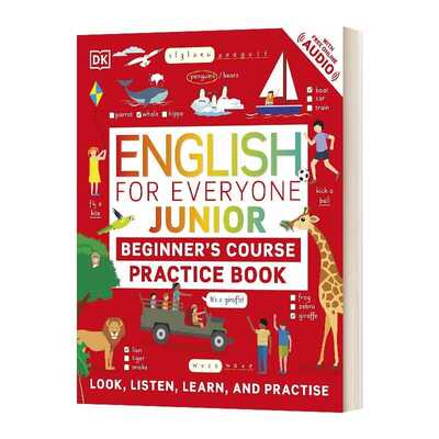 进口原版 DK人人学英语 每日英语入门练习 英文原版 English for Everyone Junior Beginner's Practice Book 初级练习书Englis