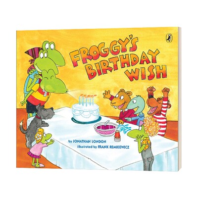 进口原版 小青蛙弗洛格的生日愿望 英文原版 Froggy's Birthday Wish 大开绘本 英文版 Jonathan London 进口英语原版书籍
