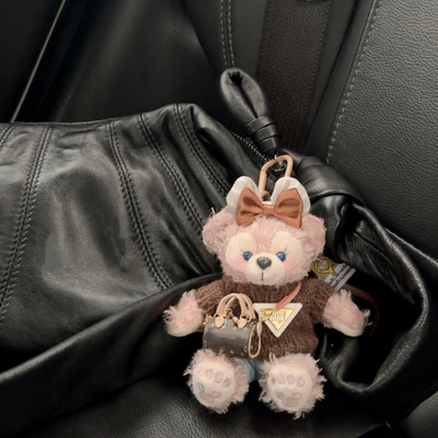 可爱丽人玫玫小熊包包挂件毛绒玩偶汽车钥匙扣挂件高级感新车礼物