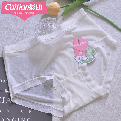 彩田女三角裤中腰透气茶多酚抑菌