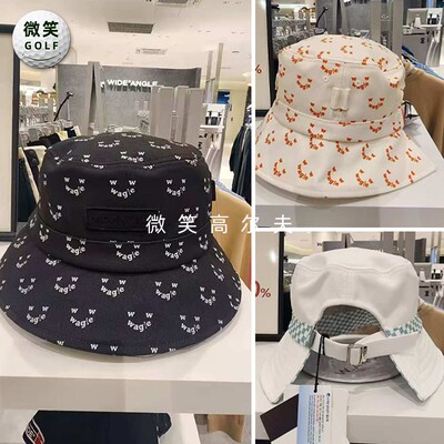 高尔夫女字母图案开口运动渔夫帽