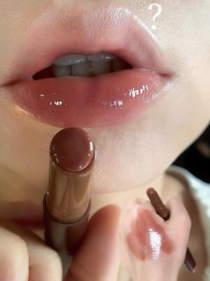 年度爆闪碎钻棕joocyee酵色固体唇蜜568唇釉567水光棕不沾杯口红