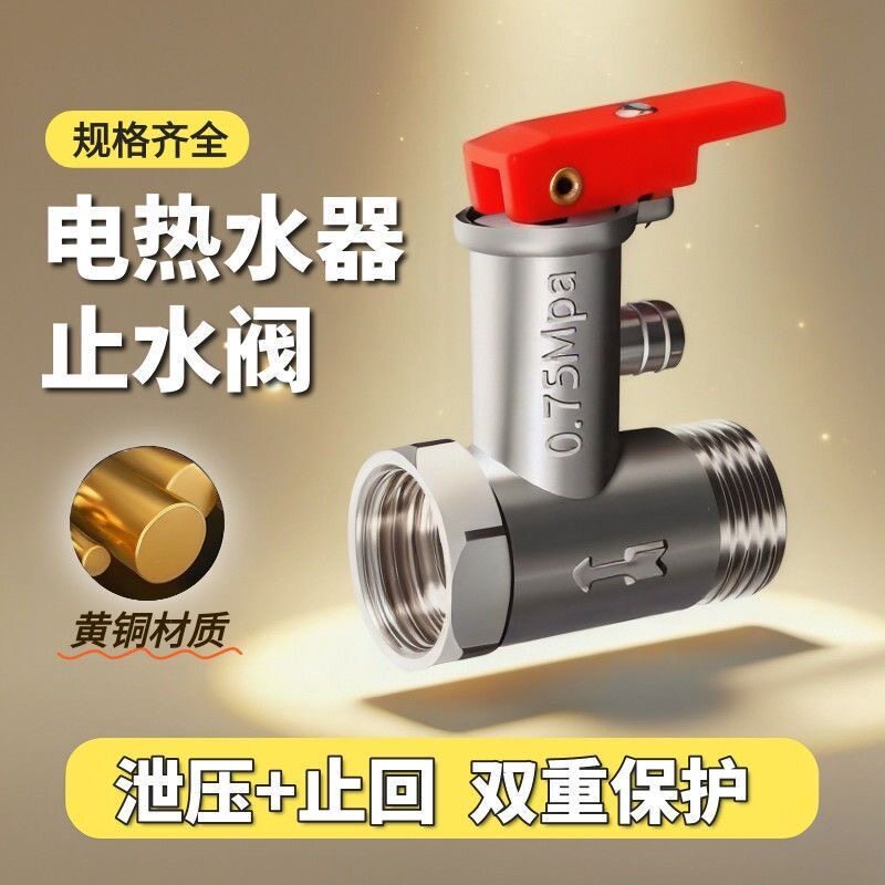 电热水器配件全铜体安全阀单向止回阀自动泄压阀通用排气阀加厚