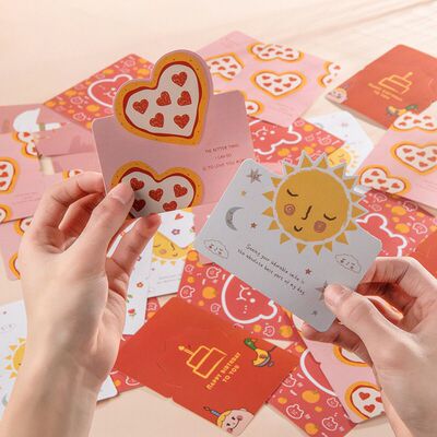 节日通用创意贺卡儿童生日祝福感谢小卡片卡通可爱感谢卡