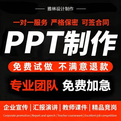 ppt代专业设计美化高端定制企业年会述职报告大学生课件制作排版