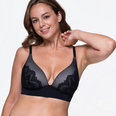 舒适文胸欧美无钢托蕾丝无痕性感