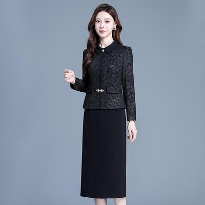 埃伦妈妈优雅连衣裙女减龄过膝裙