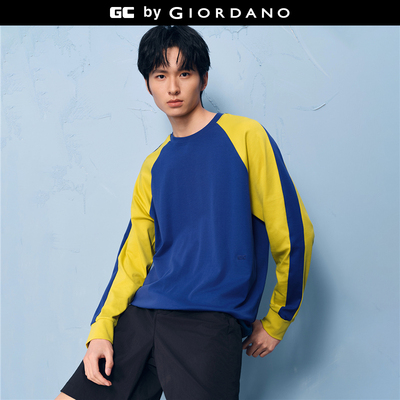 GC长袖插肩刺绣T恤纯棉