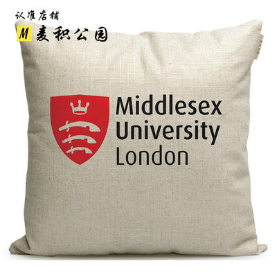 密德萨斯大学定制英国名校周边沙发靠枕靠垫抱枕Middlesex纪念品