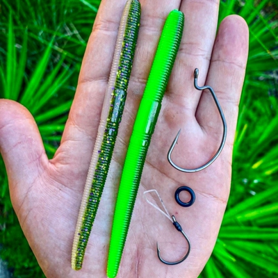 路亚假饵面条虫沉水饵8条装