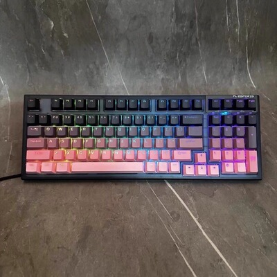 腹灵FL980 V2 HE磁轴网吧电竞游戏机械键盘光魔980有线RGB灯光