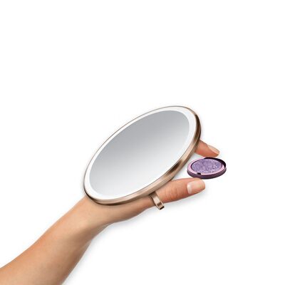 美国新品Simplehuman Sensor 便携版LED口袋化妆镜可充电.