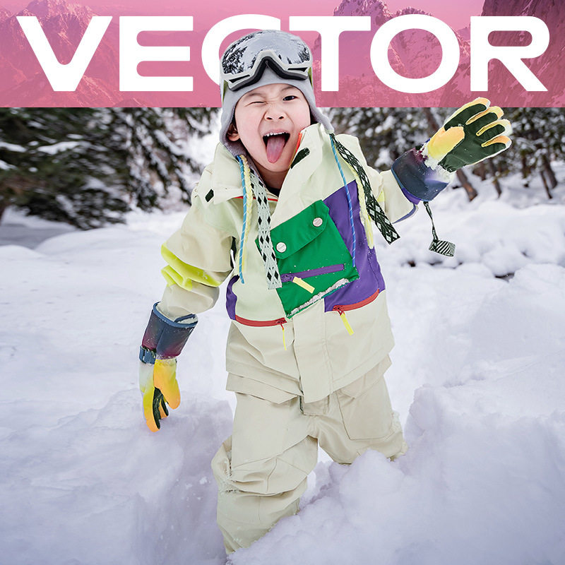 VECTOR玩可拓儿童滑雪服套装全套裤衣男童速干保暖防水女童冬大童