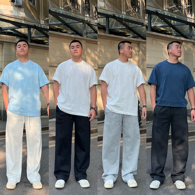 夏季重磅垂感透气直筒显高男长裤