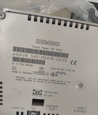 西门子TP170A触摸屏6AV6 545-0BA15-2AX0 实物图 有密码询价