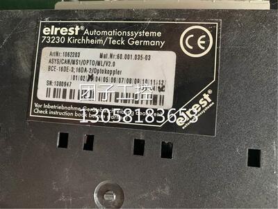 ￥售前ELFEST拆机备件ASYSCAN/MS1/OPTO/ML BCE-16DE-3(Z12) 询价