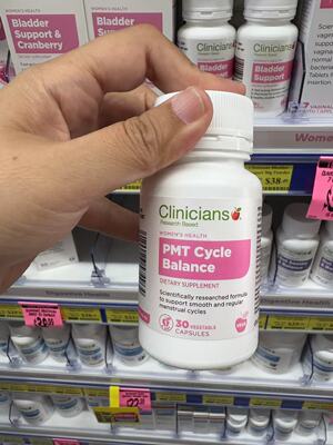 新西兰直邮Clinicians科立纯圣洁莓PMT暖宫丸活血调痛 经酮平衡