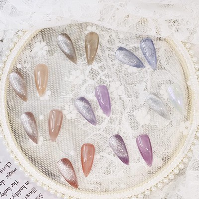 万能晶石猫眼2022年新款百变冰沙宽猫眼胶透色甲油胶美甲店专用