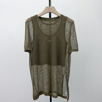 伊●2026夏季新品 镂空罩衫女宽松慵懒风上衣含吊带两件套3369