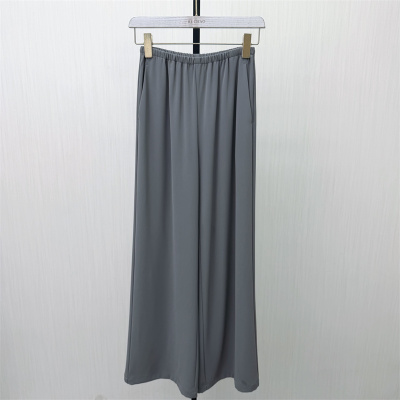 图●2026夏季新品 阔腿裤女松紧腰直筒显瘦垂感拖地休闲长裤5051