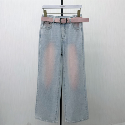 乂●2026春季新 阔腿牛仔裤女高腰显瘦宽松直筒休闲百搭长裤2834