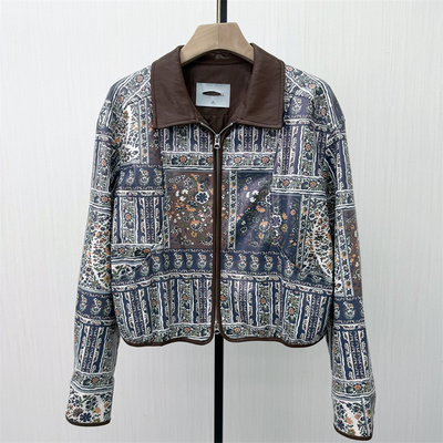 迪●2026春季新品 皮衣外套女宽松休闲通勤设计感短款夹克5478