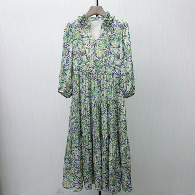 良月●2026春季新品 法式碎花连衣裙女气质显瘦小清新茶歇裙9107