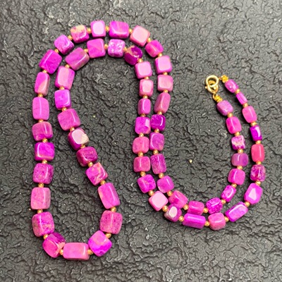 回收南非舒俱来 老矿料 透体 18k项链15.74g 4.7-6.9m