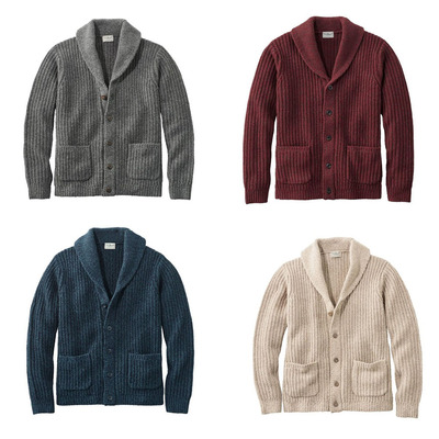 美国毛衣L.L.Bean纯羊毛开衫