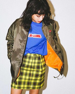 nacostyle出口日本外贸原D宽松男友风像素亮点logo印花纯棉T恤